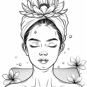 Spa Day Coloring Book 25 Relaxing Printable Pages, Instant Download PDF ...