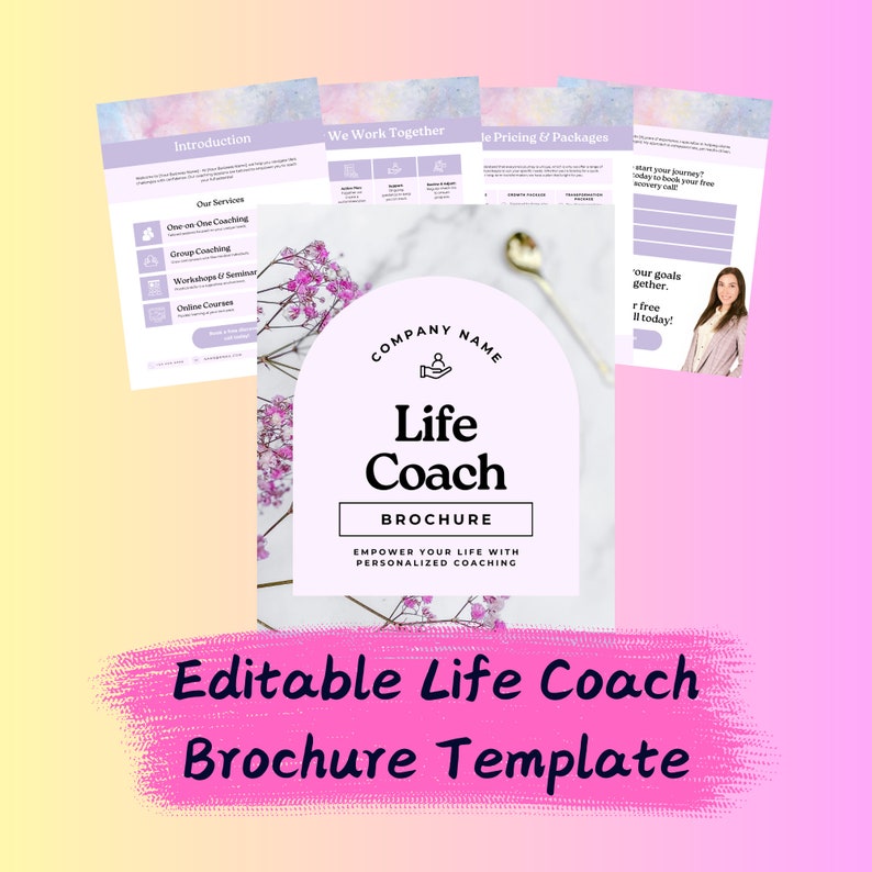 Create a Professional Image With Our Editable Life Coach Brochure ...