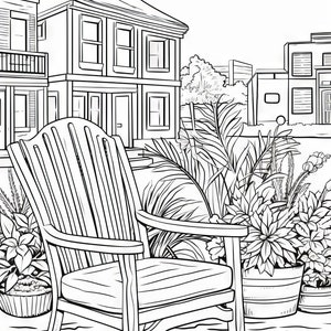 Scenes Coloring Book PDF Digital File, 40 Printable Scenes, Detailed ...