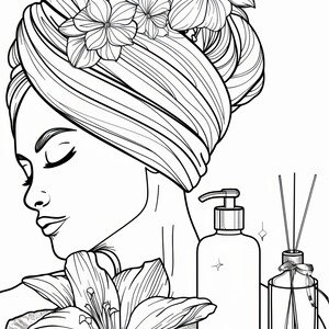 Spa Day Coloring Book 25 Relaxing Printable Pages, Instant Download PDF ...