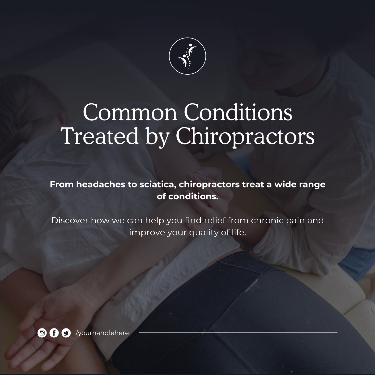 Chiropractor Social Media Post Set - Etsy