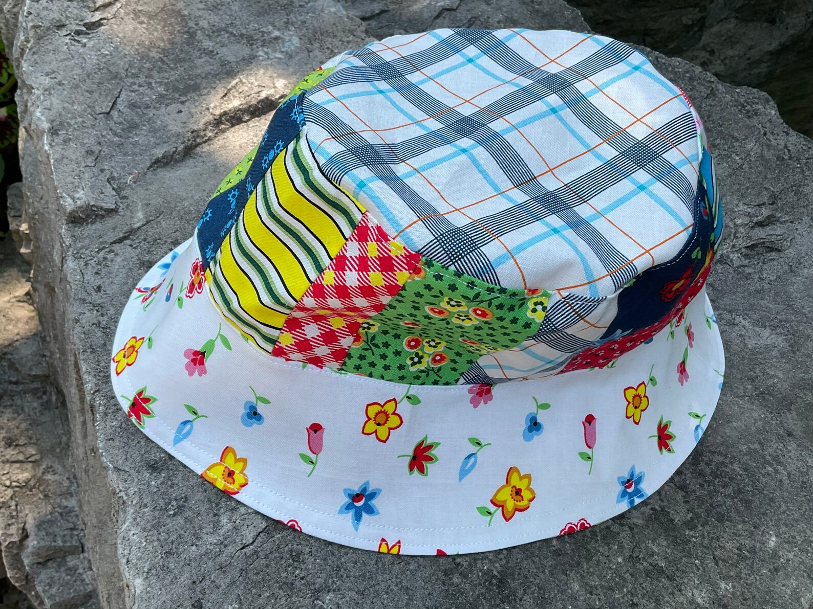 Patchwork Bucket Hat | Etsy
