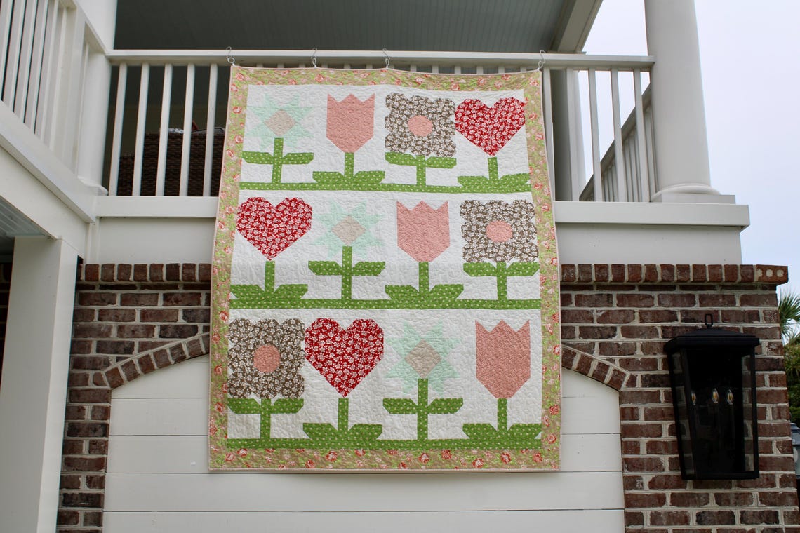 Garden Sampler Quilt Pattern [physical Paper Pattern] - Etsy