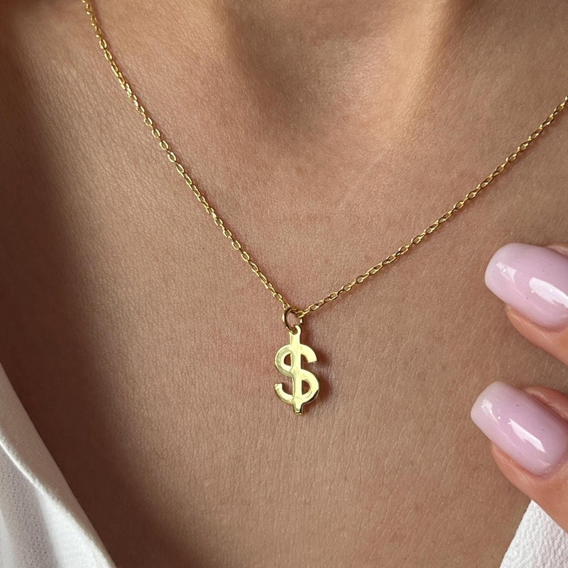 Dollar Sign Necklace - Etsy