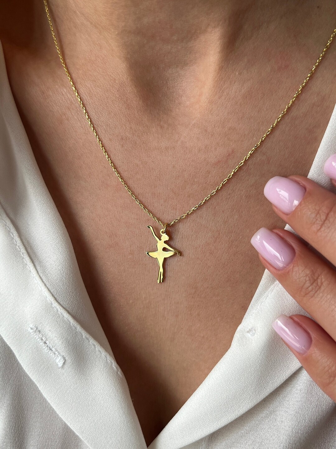 Ballerina Necklace · 925 Sterling Silver · Custom Ballet Necklace ...