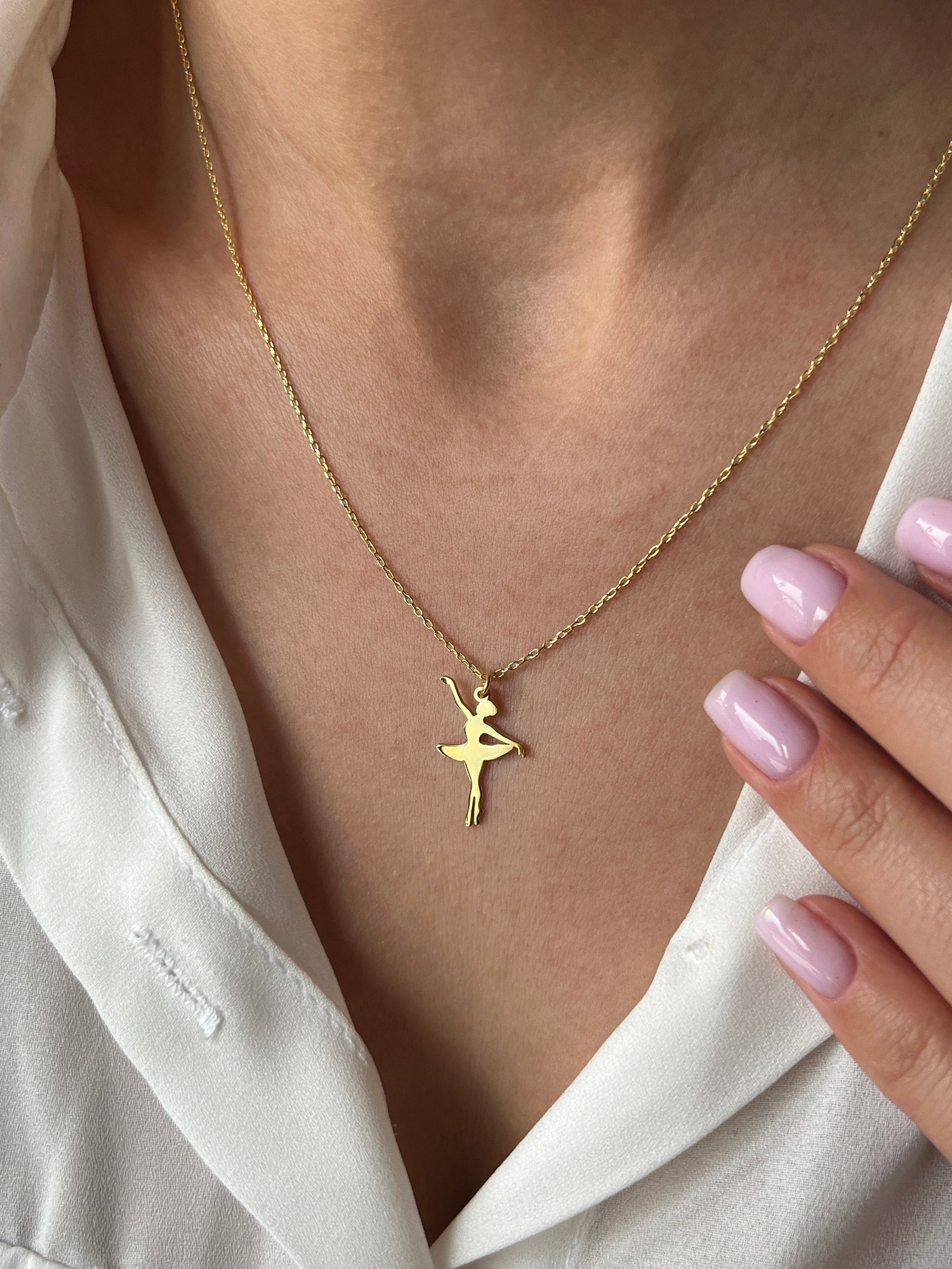 Ballerina Necklace · 925 Sterling Silver · Custom Ballet Necklace ...
