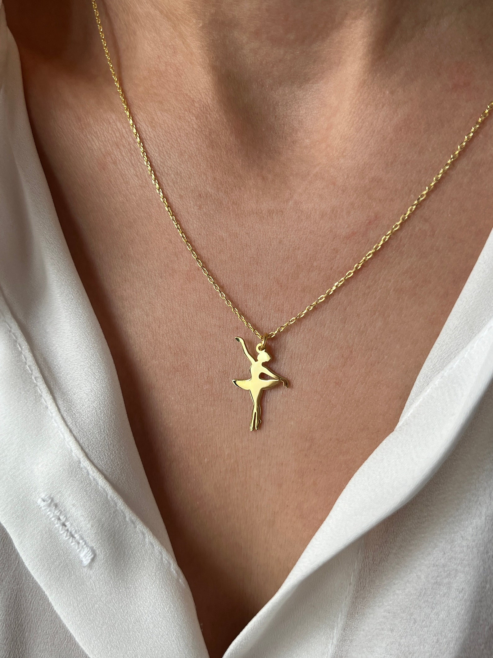 Ballerina Necklace · 925 Sterling Silver · Custom Ballet Necklace ...