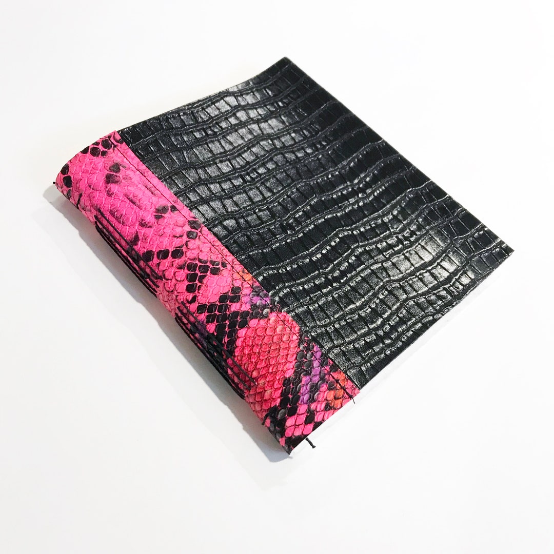 Handmade Journal Sketchbook Pink Snakeskin - Etsy