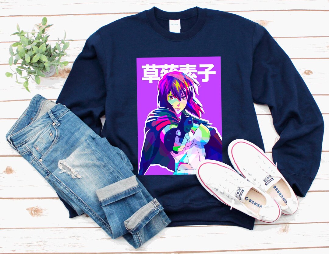 Ghost in the Shell Anime Sweatshirt, Motoko Kusanagi Sweater, Major SAC ...