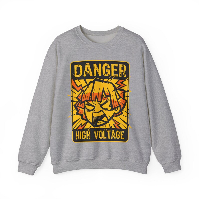 Zenitsu Chibi Demon Slayer Anime Sweatshirt, Kimetsu No Yaiba Zenitsu ...