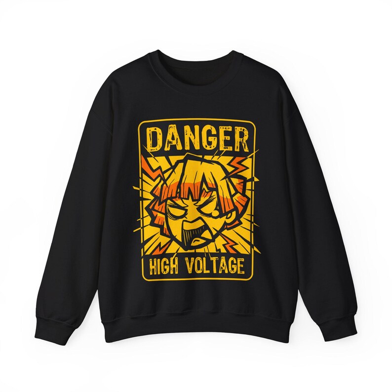 Zenitsu Chibi Demon Slayer Anime Sweatshirt, Kimetsu No Yaiba Zenitsu ...