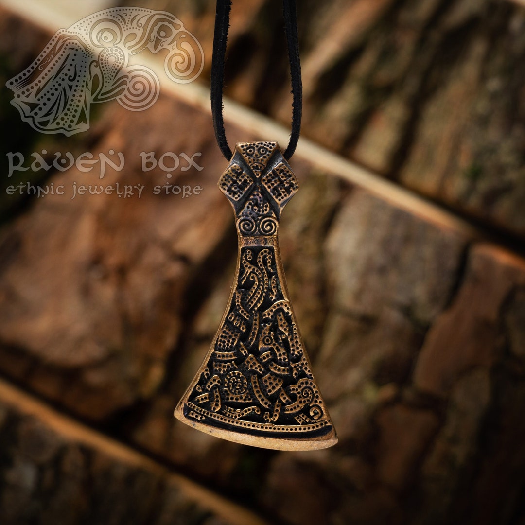 Bronze Perun's Axe Pendant: Norse Style. Symbolizes Strength ...