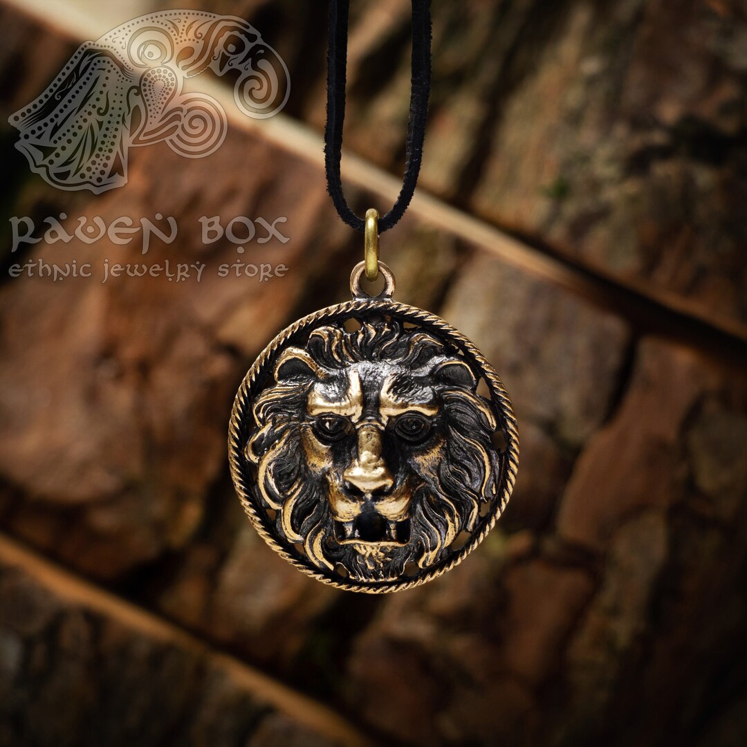 Lion Bronze Pendant: Emblem of Courage, Persistence, Success, and ...
