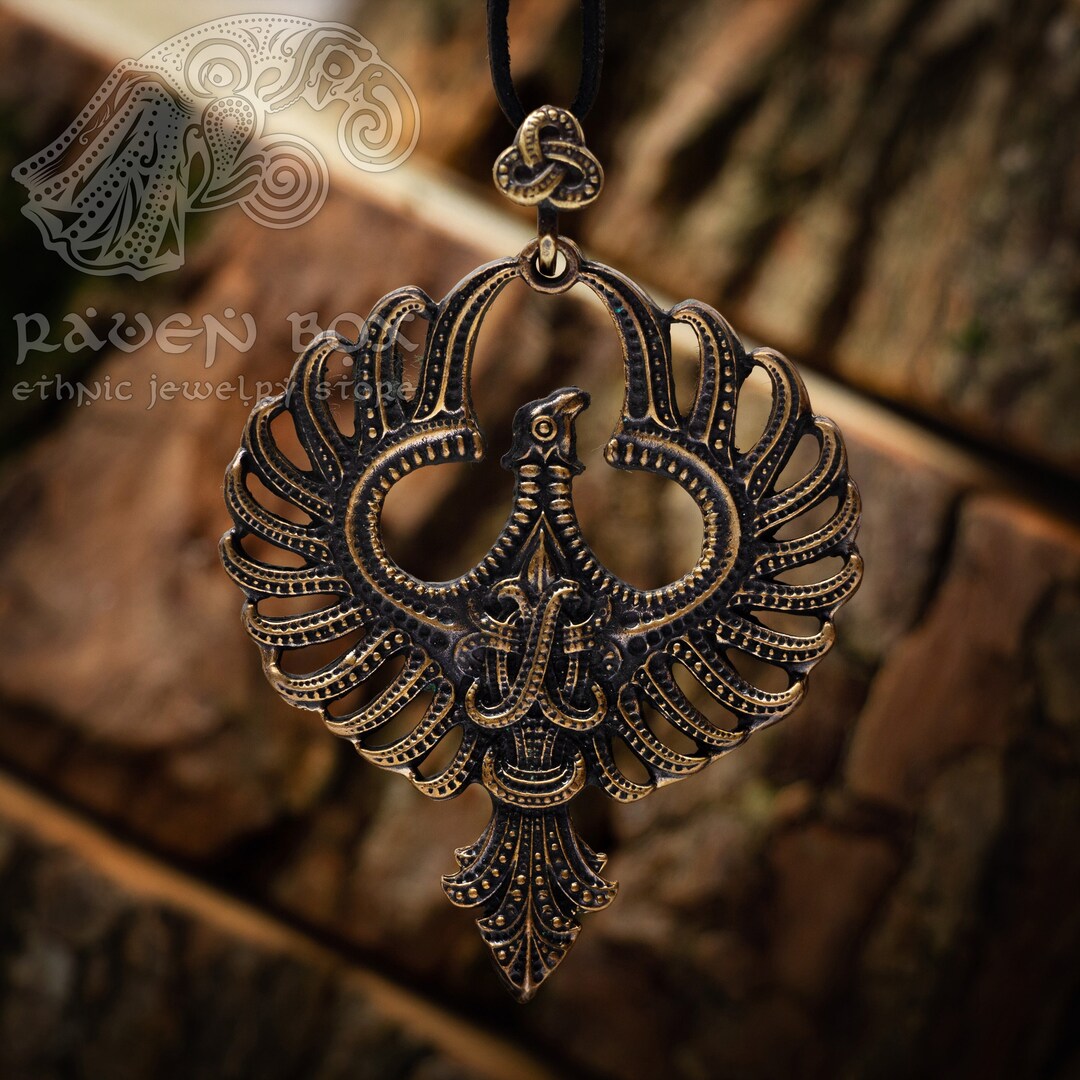 Bronze Rising Phoenix Pendant: Symbol of Life, Death, and Rebirth ...