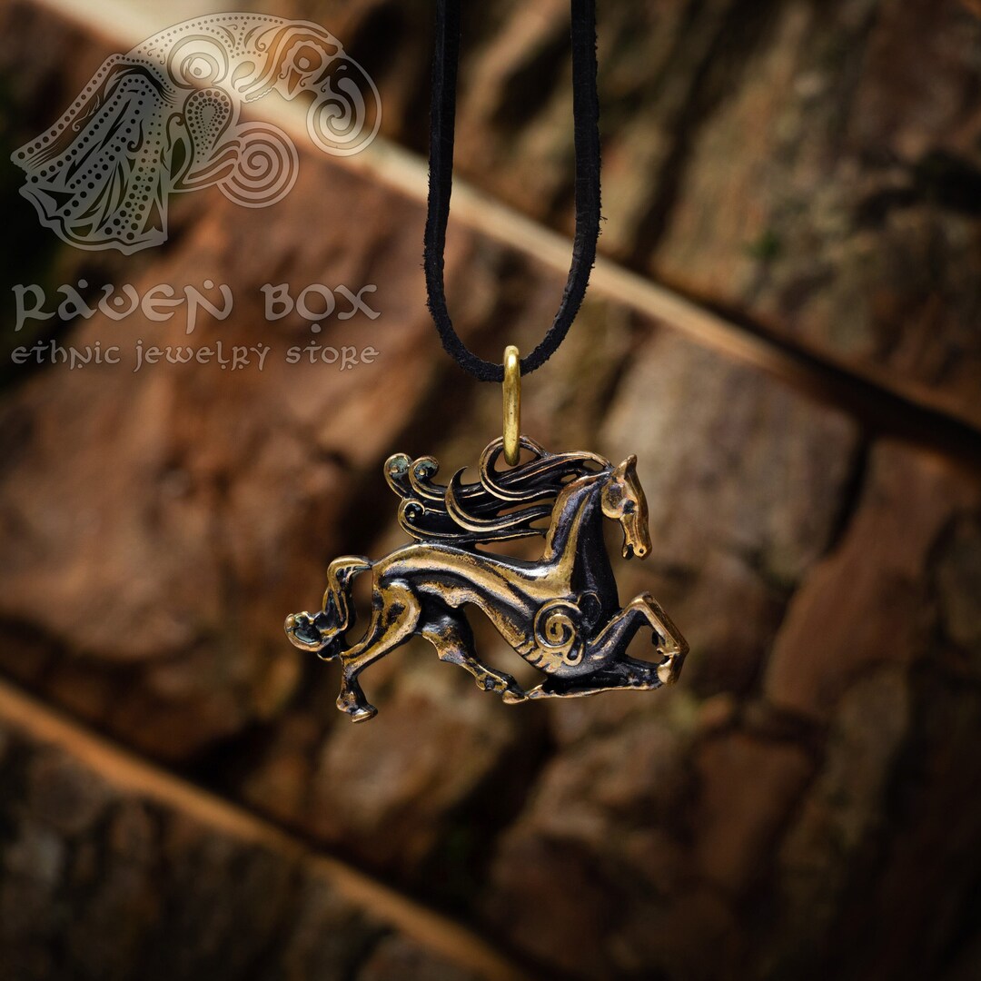 Dainty Running Horse Pendant: Symbol of Freedom and Stability, Life and ...