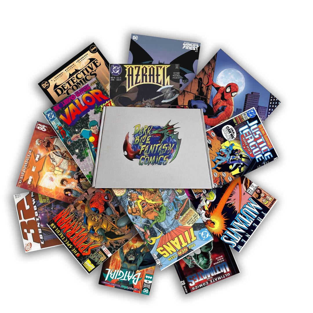 Marvel and DC Indy 15 Pack Comic Book Premium Gift Box by Dark Blue ...