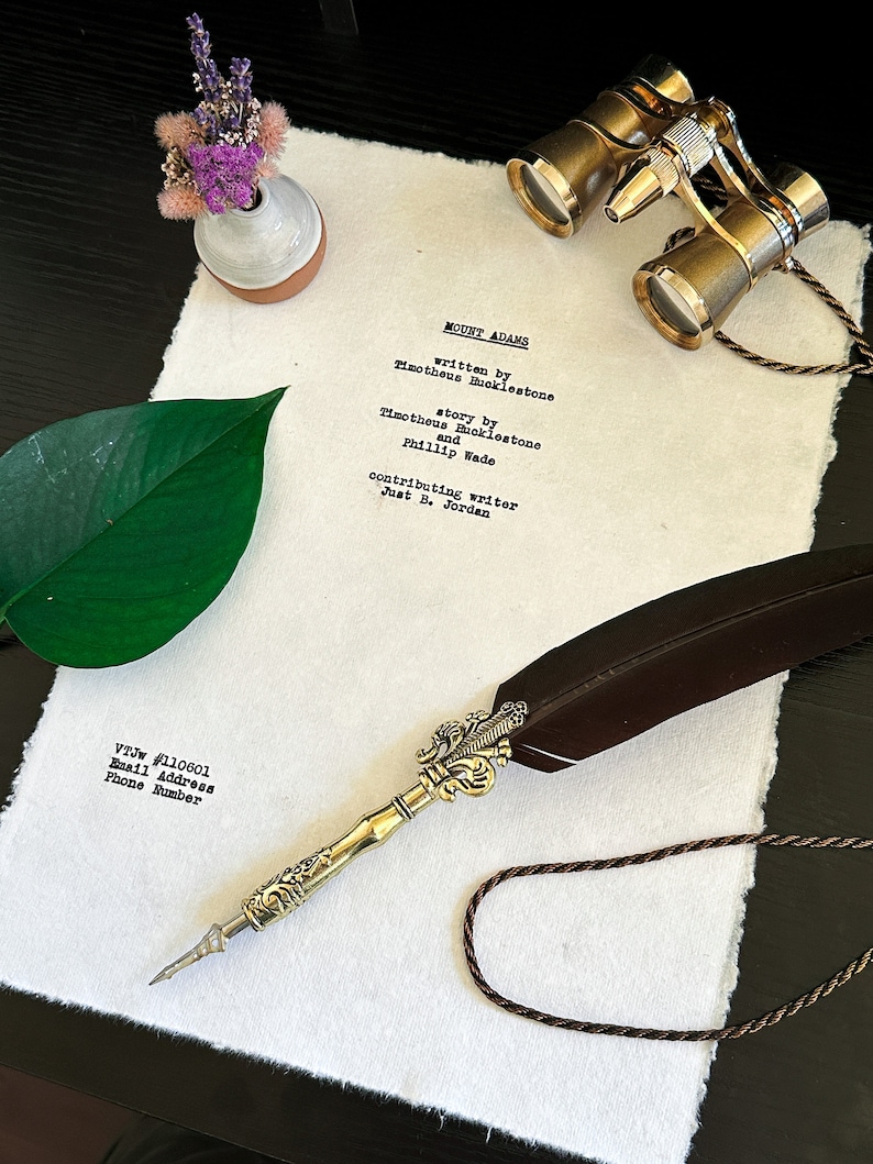 Custom Screenplay Title Page Hand Typed on Cotton Paper and ...