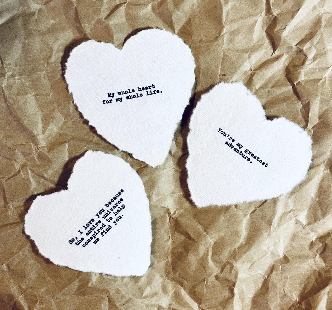 Custom Valentine's Day Gift Love Note: Heart or Butterfly, Add Your ...