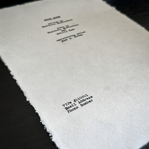 Custom Screenplay Title Page Hand Typed on Cotton Paper and ...