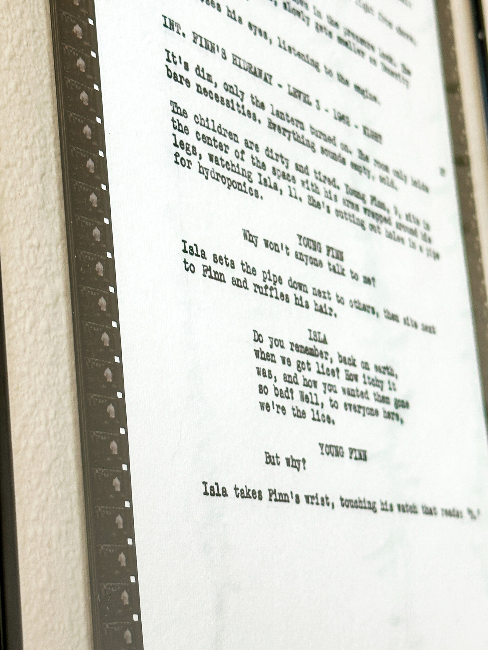 Your Novel/short Story as a Custom Screenplay/script Page - Framed Hand ...