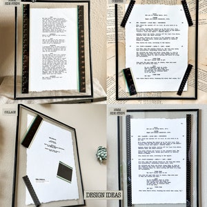 Custom Screenplay Title Page Hand Typed on Cotton Paper and Framed ...