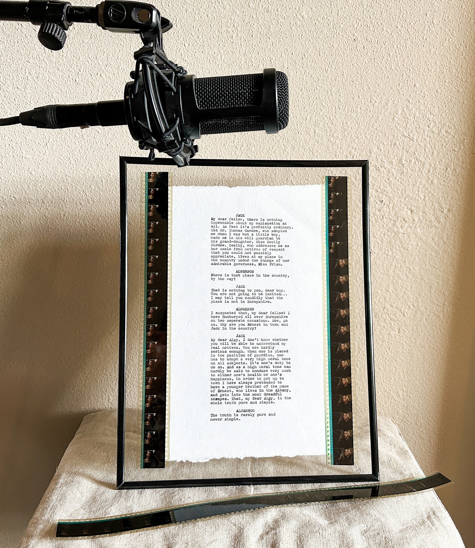 Your Novel/short Story as a Custom Screenplay/script Page - Framed Hand ...