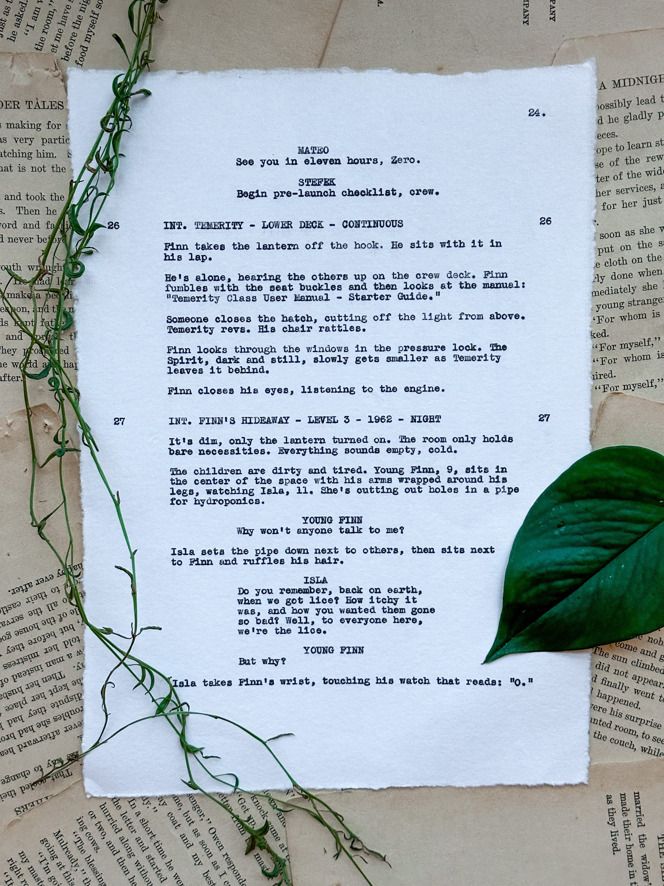 Custom Screenplay/script Page Hand Typed on Cotton Paper and ...