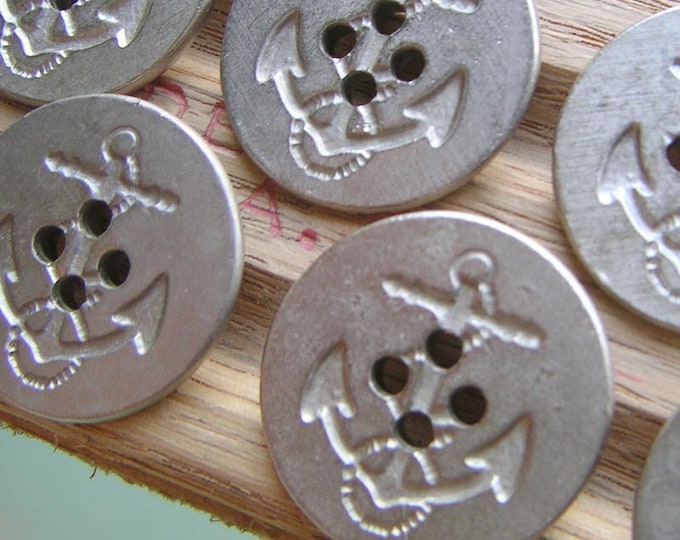 DESTASH SALE Silver Pea Coat Buttons - Etsy