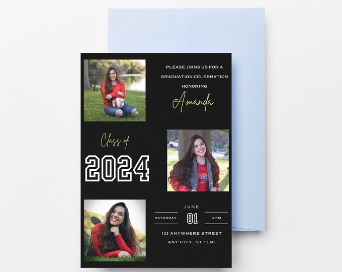 Acrylic Graduation Party Invitation, Acrylic Photo Invitation,class of ...