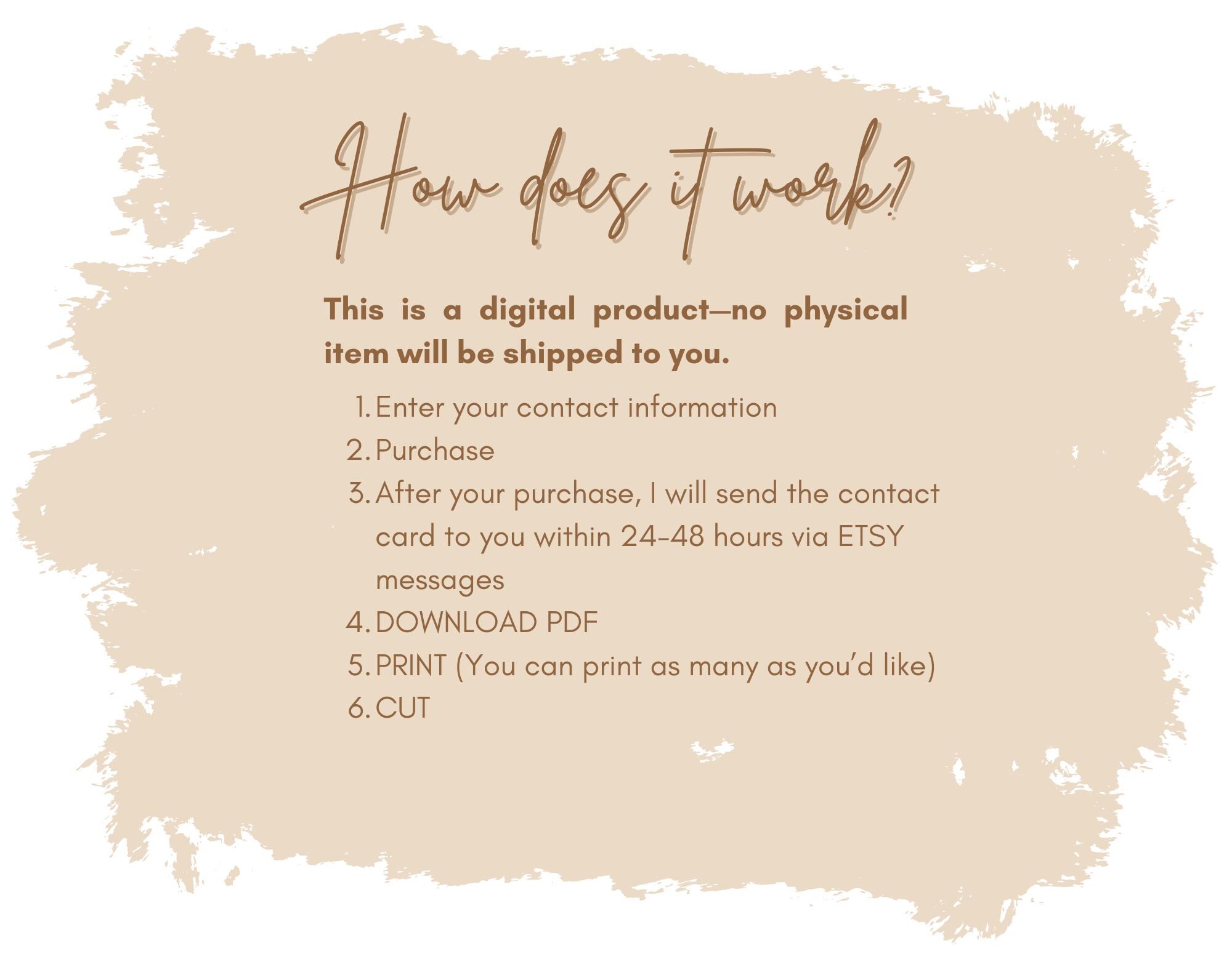 Personalized Convention Contact Card, Pure Worship 2025, JW Printable ...