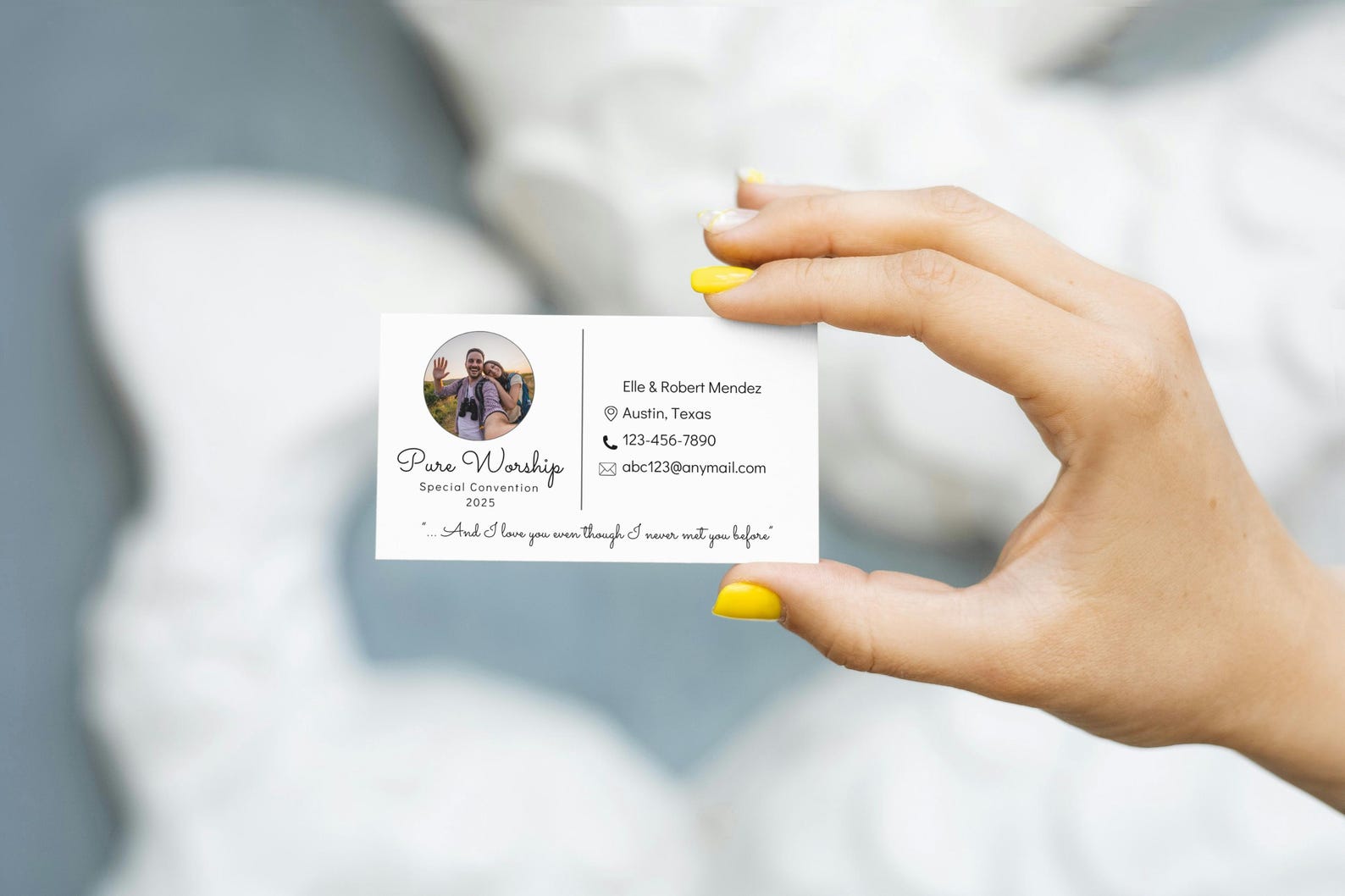 Personalized Convention Contact Card, Pure Worship 2025, JW Printable ...
