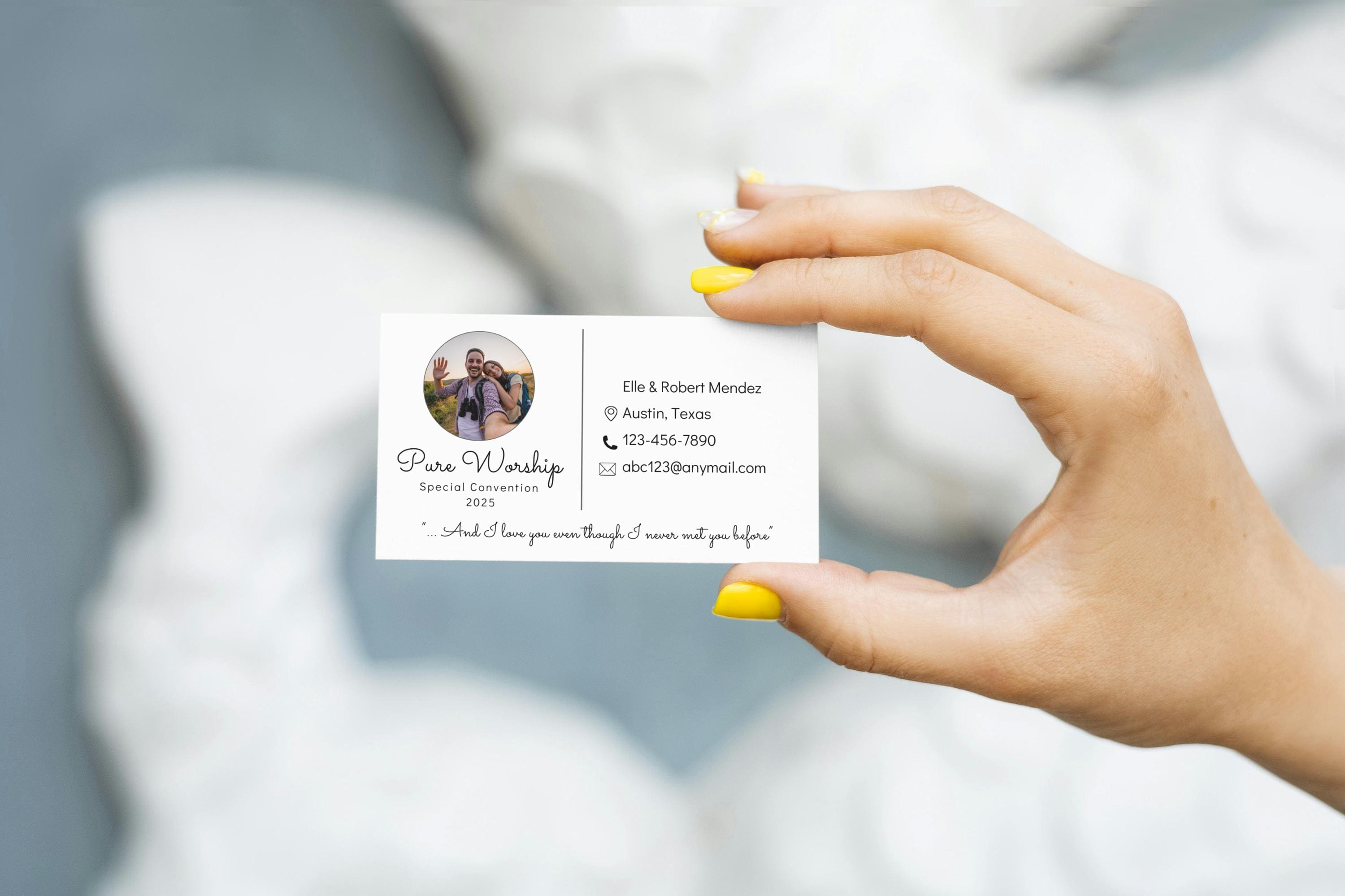 Personalized Convention Contact Card, Pure Worship 2025, JW Printable ...