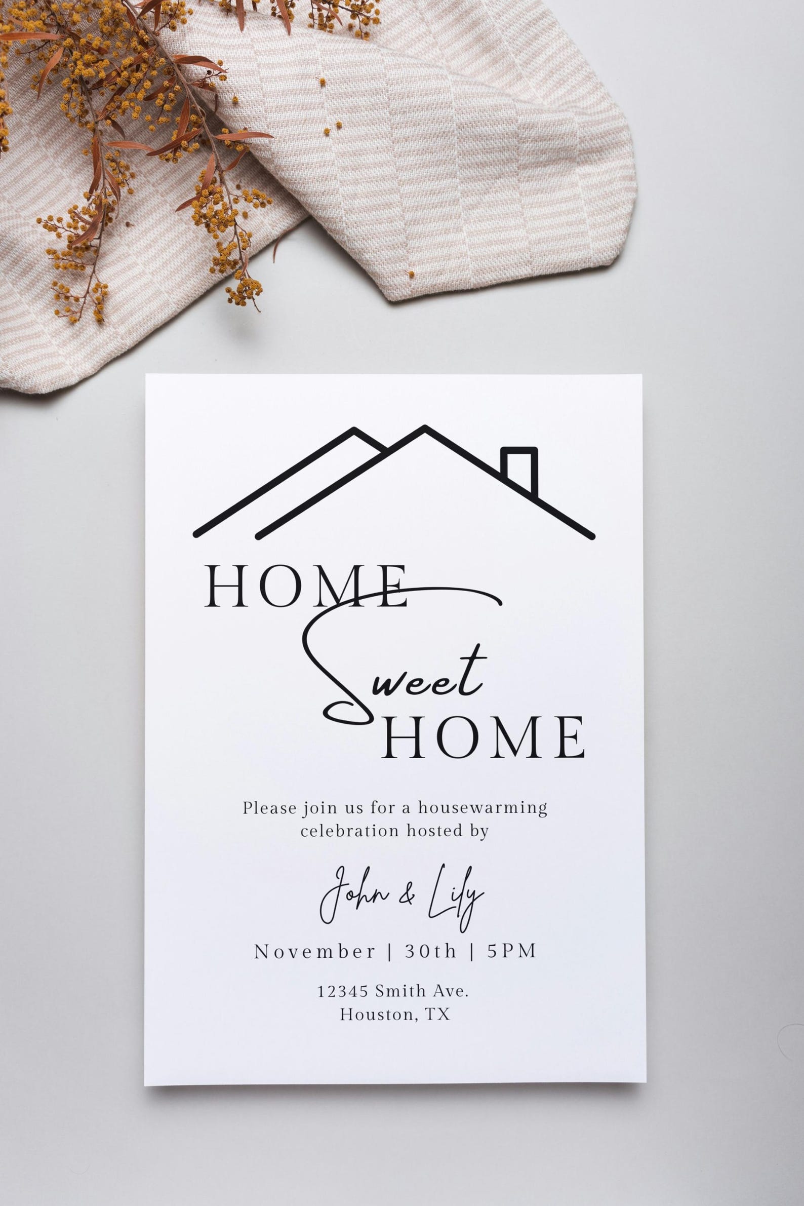 Editable House Warming Invitation Template, Digital House Warming ...