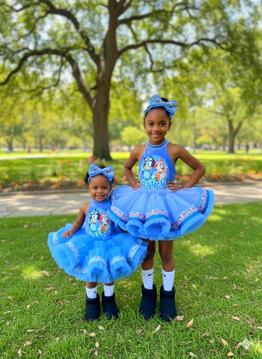 Personalized Bluey Birthday Tutu Outfit, Girls Cartoon Party Dress ...