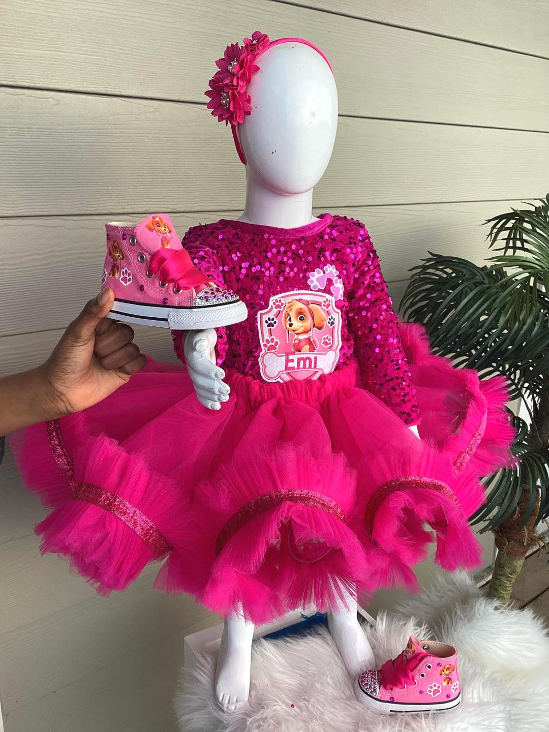 Skye Paw Patrol Tutu Outfit for Girls,pink Paw Patrol L Birthday Tutu ...