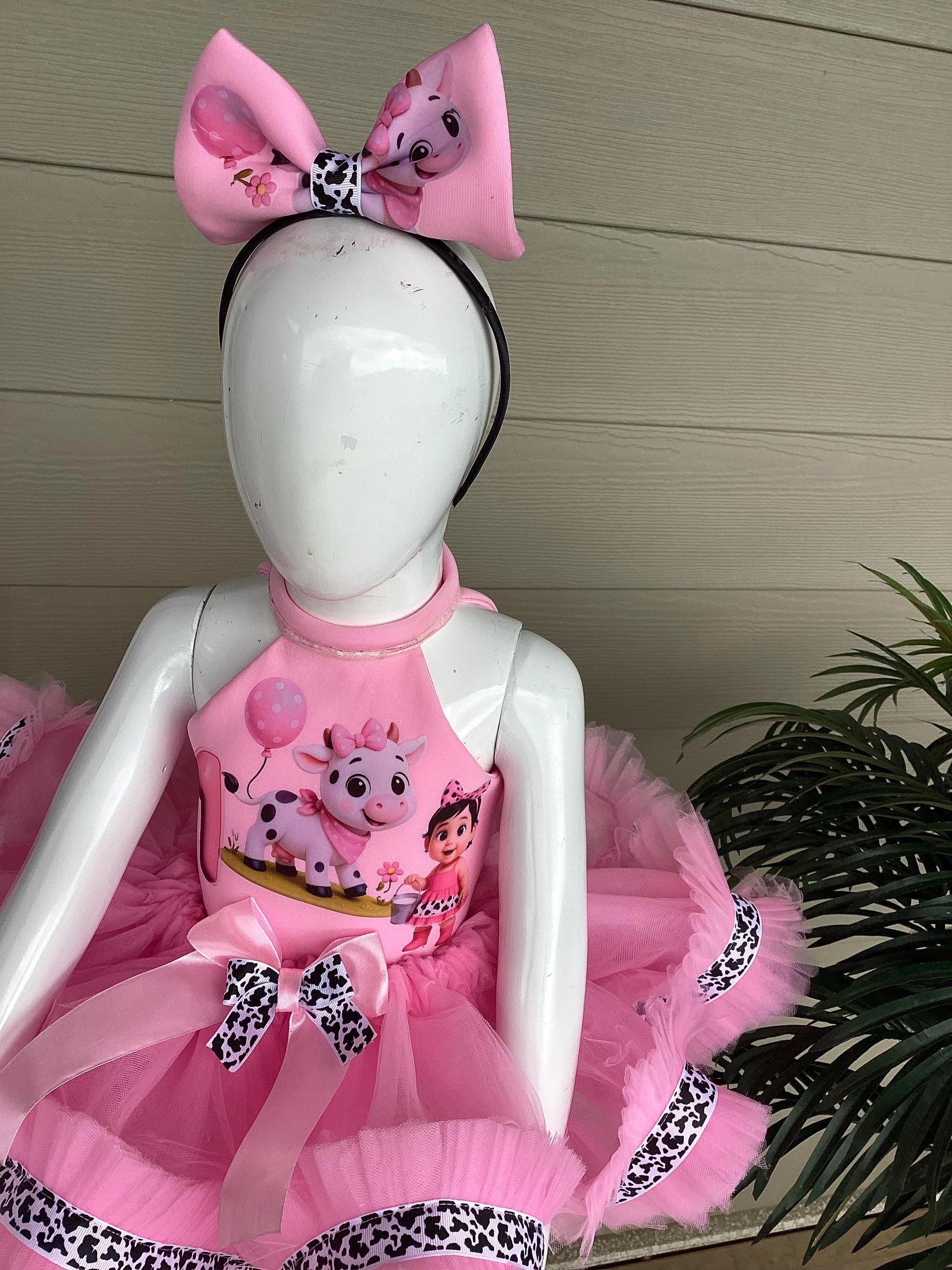 Pink Cow First Birthday Tutu Outfit:,farm Theme, Farm Party Dress - Etsy