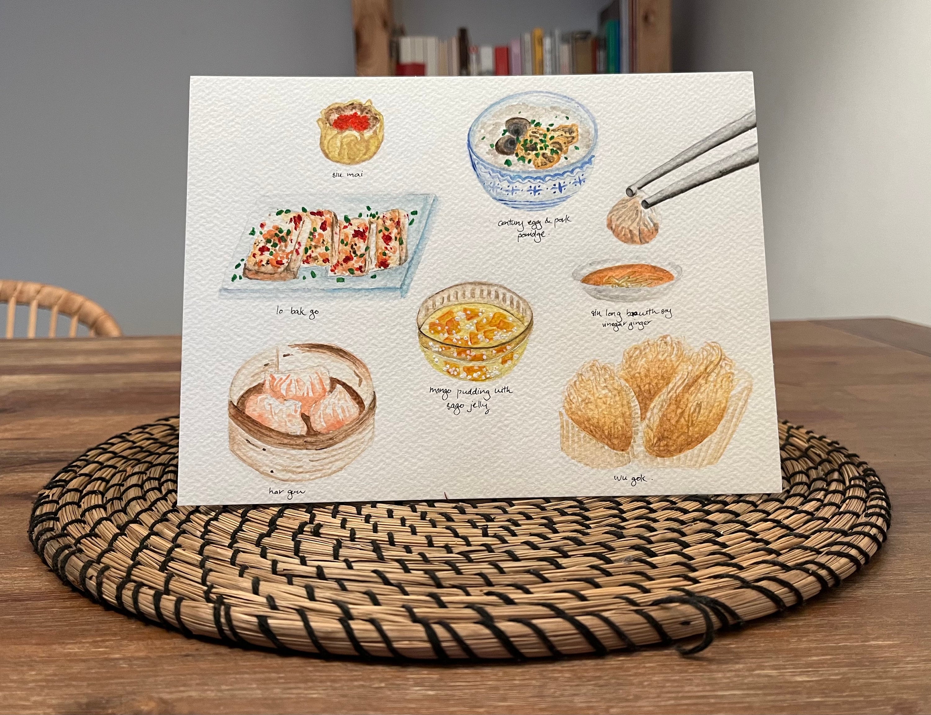 My Dim Sum Order Watercolour Print - Perfect for Scrapbooking ...