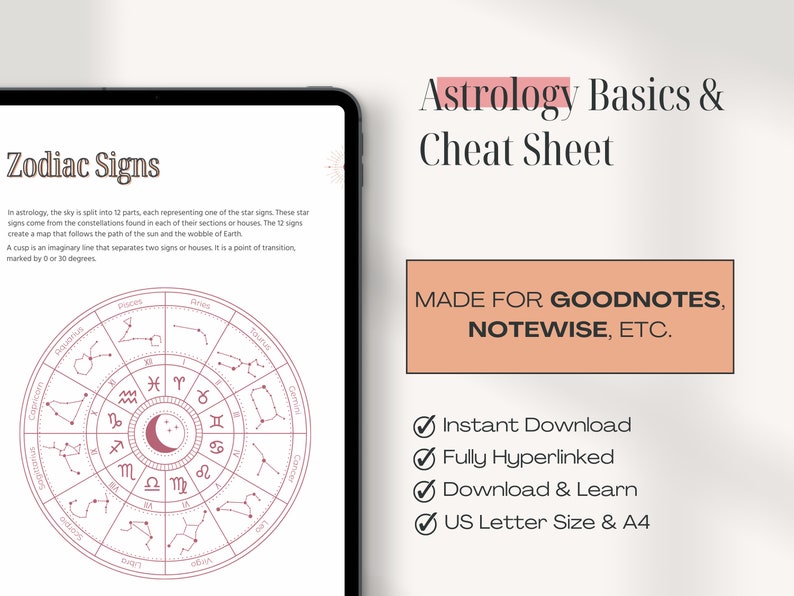Astrology Cheat Sheet / Learn Astrology/ Astrology Basics Printable ...