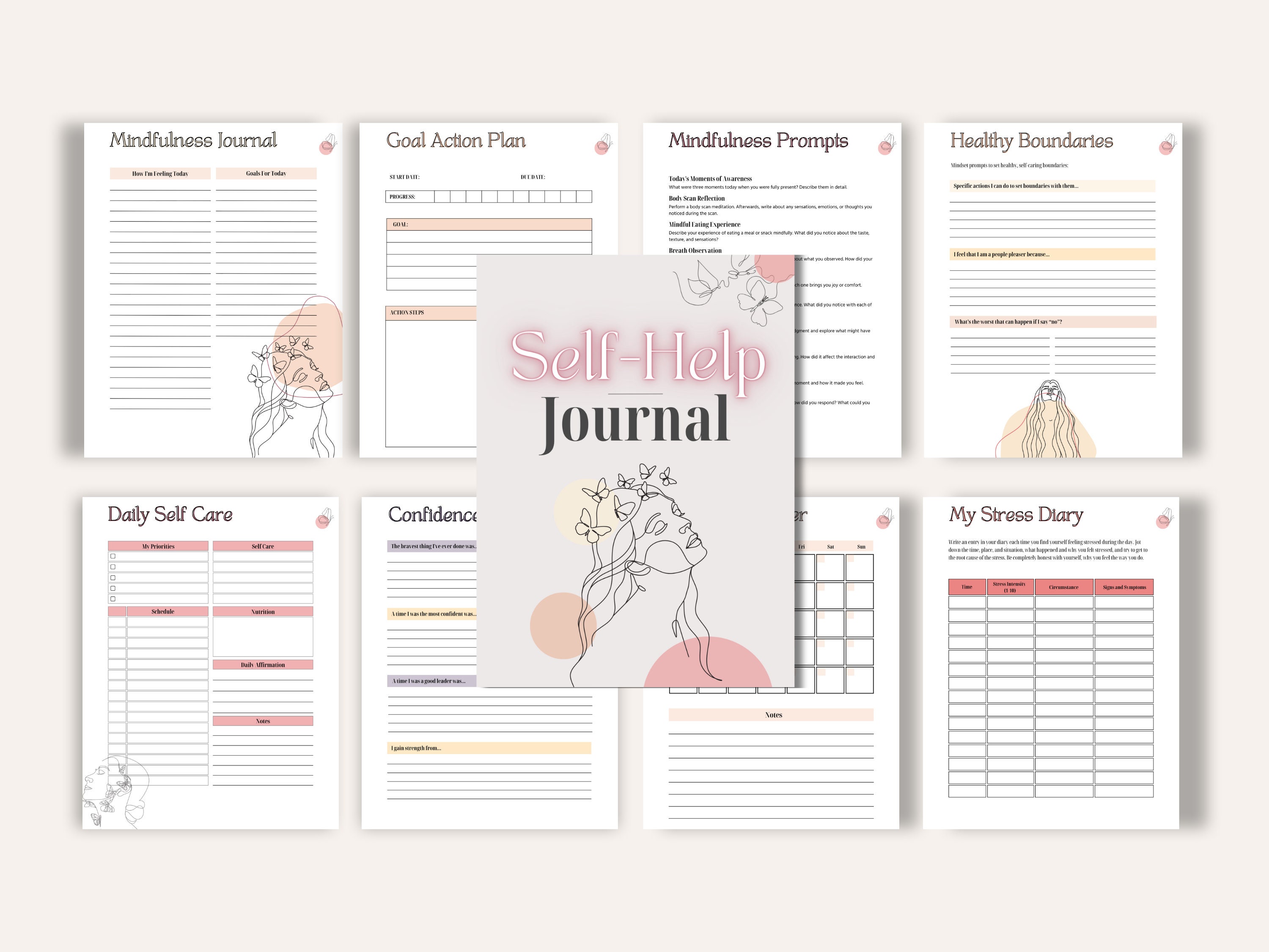 Self Help Journal/ Self Help Planner/ Healing Journal / Self-love ...