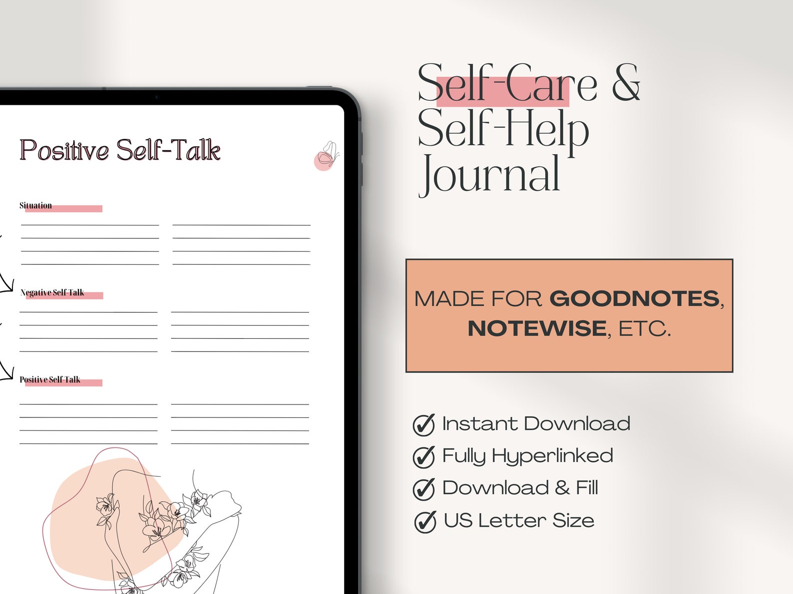 Self Help Journal/ Self Help Planner/ Healing Journal / Self-love ...