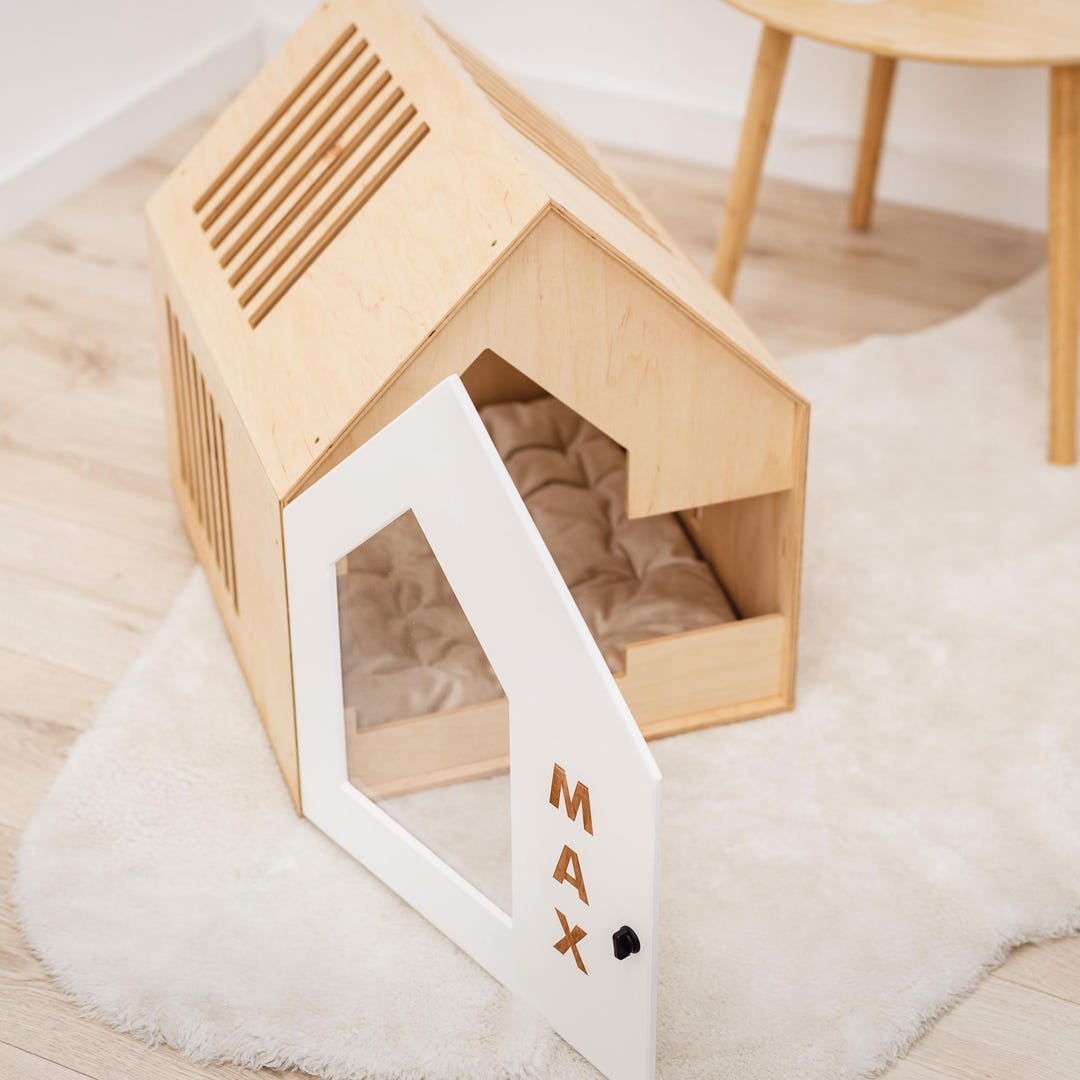 Modern Dog House, Personalized Pet House, Puppy Dog Crate, Dog Kennel ...