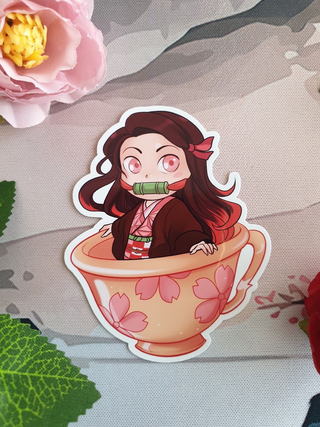Nezuko Waterproof Sticker Demon Slayer - Etsy