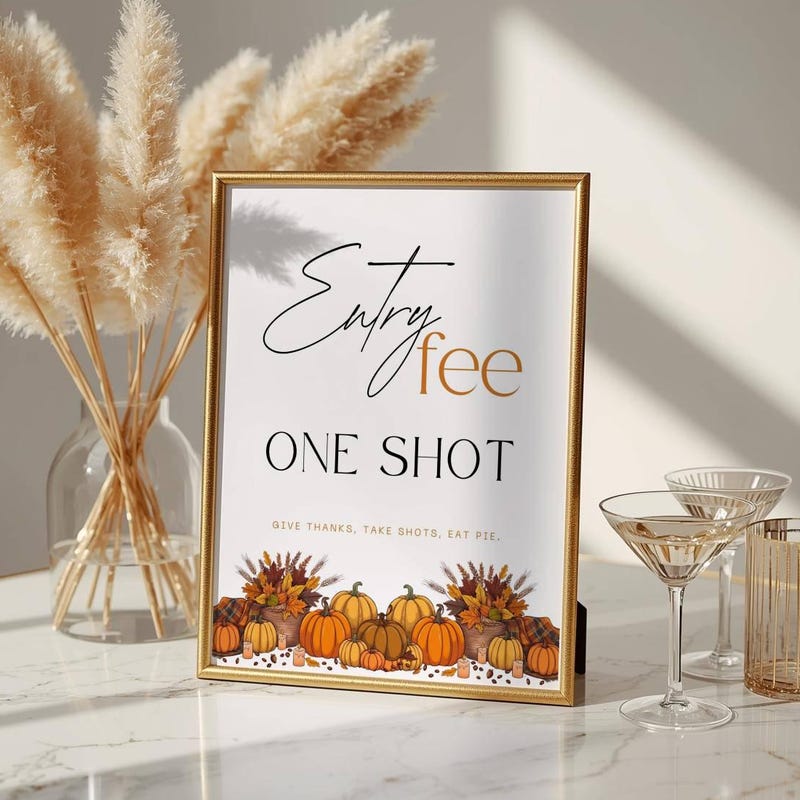 Entry Fee One Shot Sign - Etsy