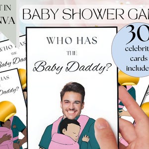 Who Has the Baby Daddy Baby Shower Game Editable Celebrity Scratch off ...