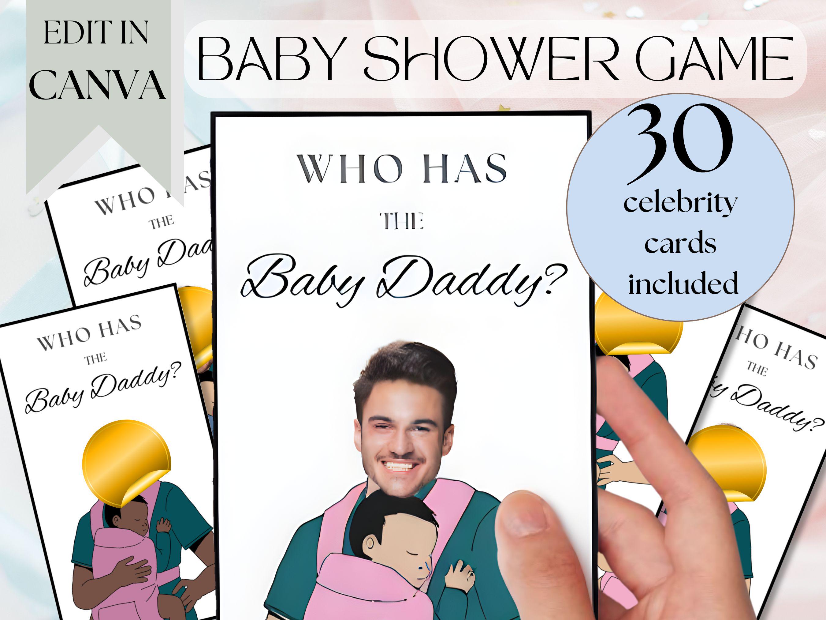 Quién tiene el juego Baby Daddy Baby Shower Juego editable de rascar y ...