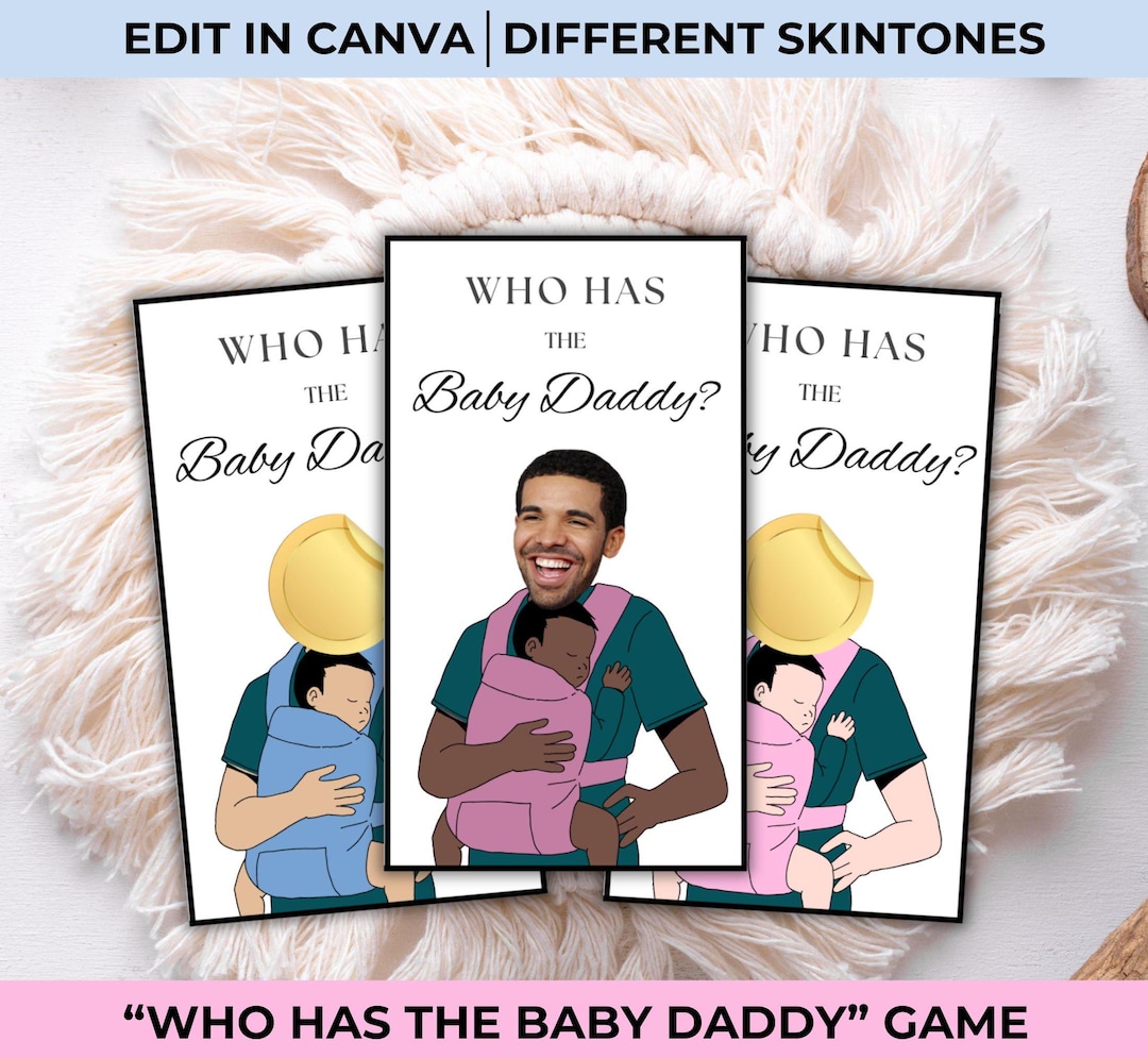 Who Has the Baby Daddy Baby Shower Game- Editable Celebrity Scratch off ...