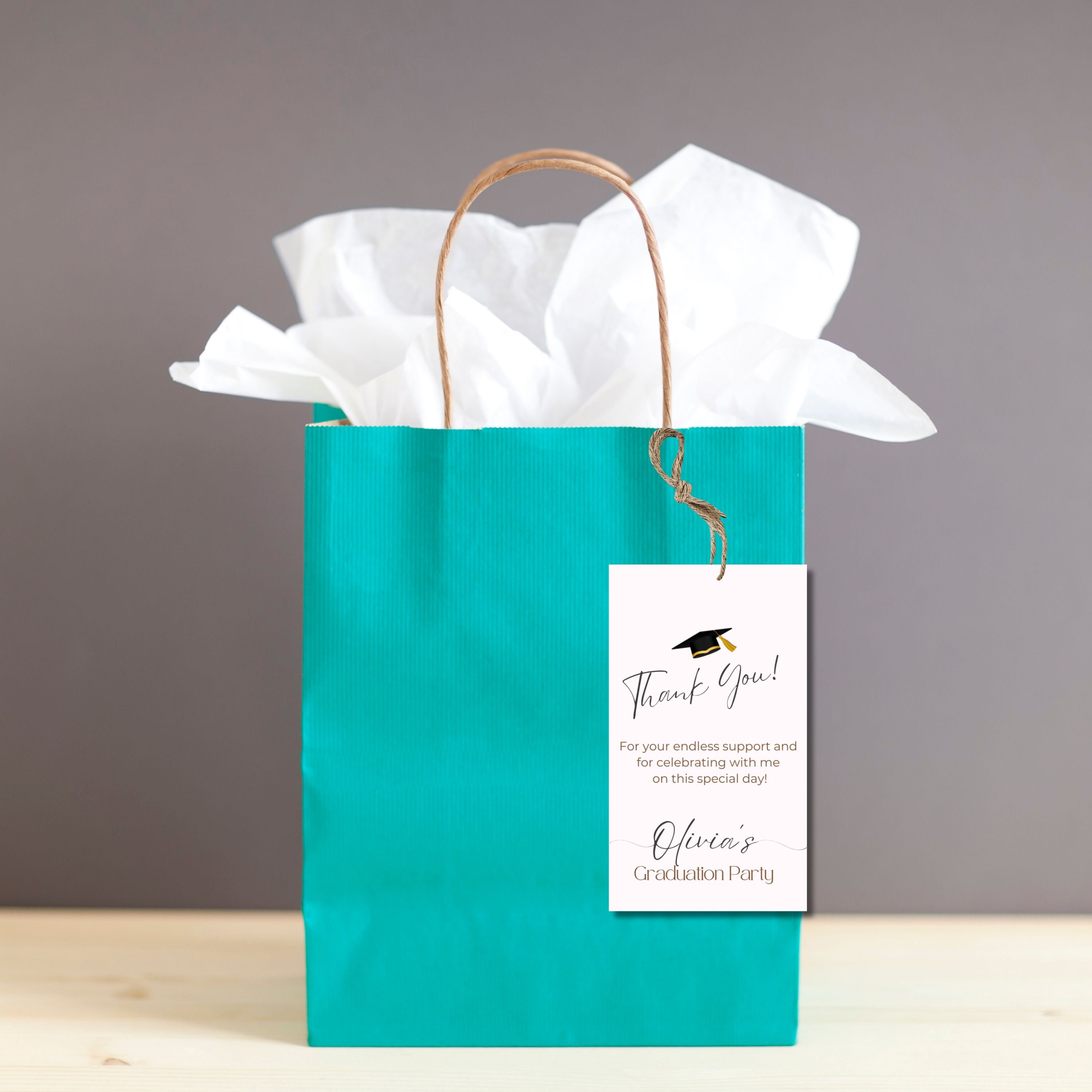 Editable Graduation Favor Tags Template Printable Grad Party Thank You ...