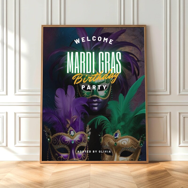 Mardi Gras Poster - Etsy
