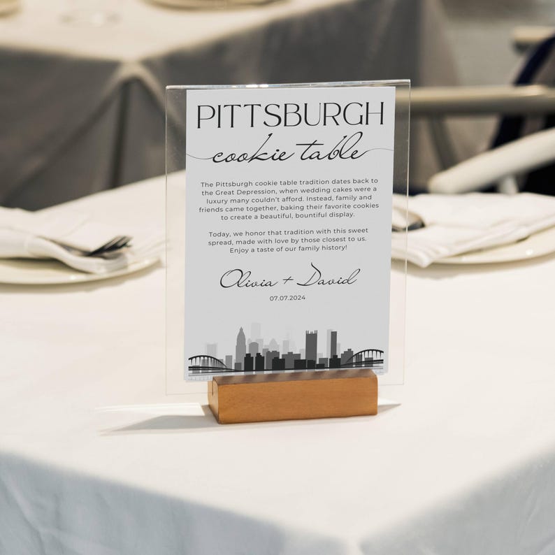Pittsburgh Cookie Table Sign Canva Template- Editable Wedding Dessert ...