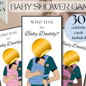 Who Has the Baby Daddy Baby Shower Game- Editable Celebrity Scratch off ...